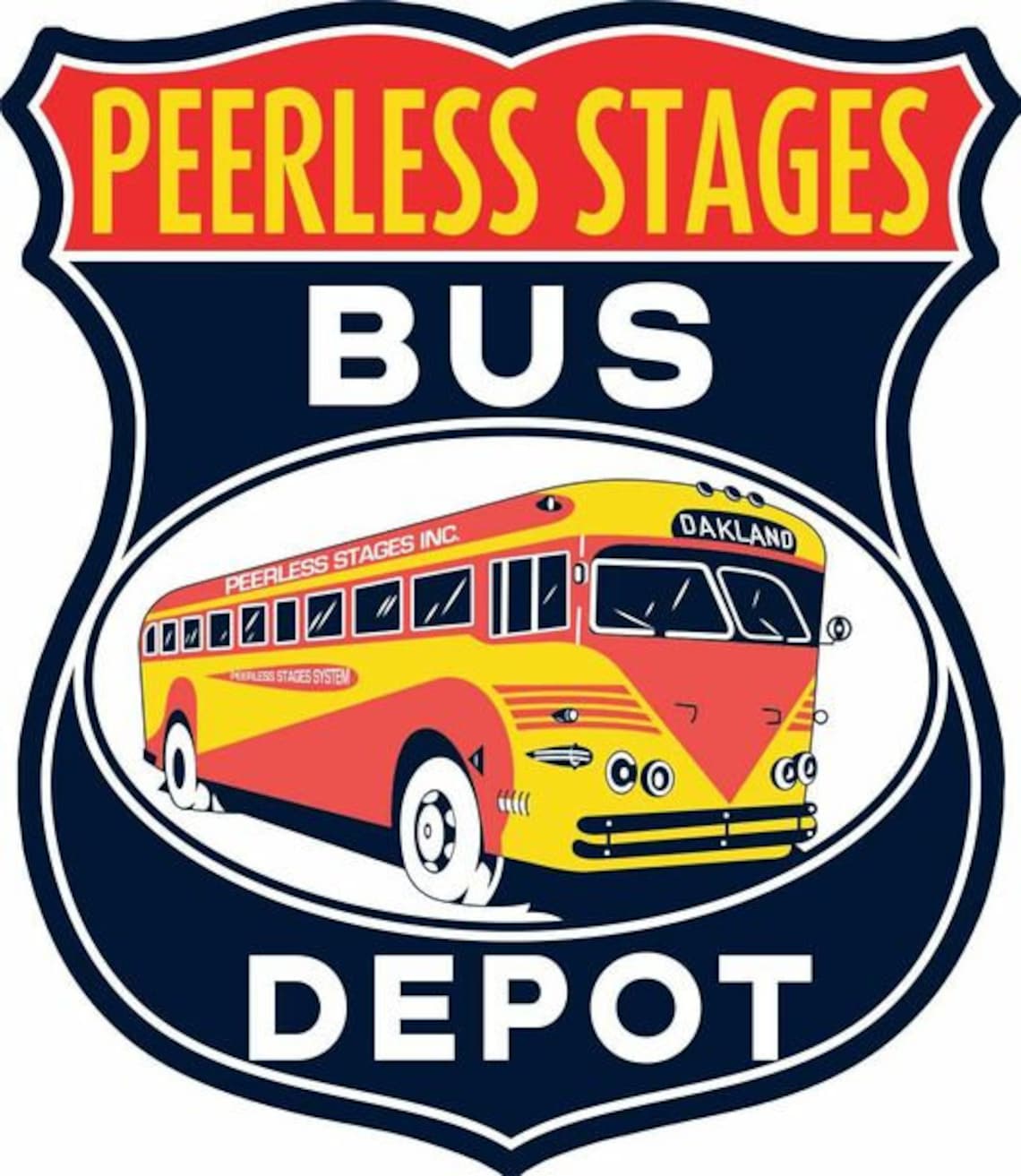 Peerless Stages Bus Depot Laser Cut Advertising Metal Sign - Etsy