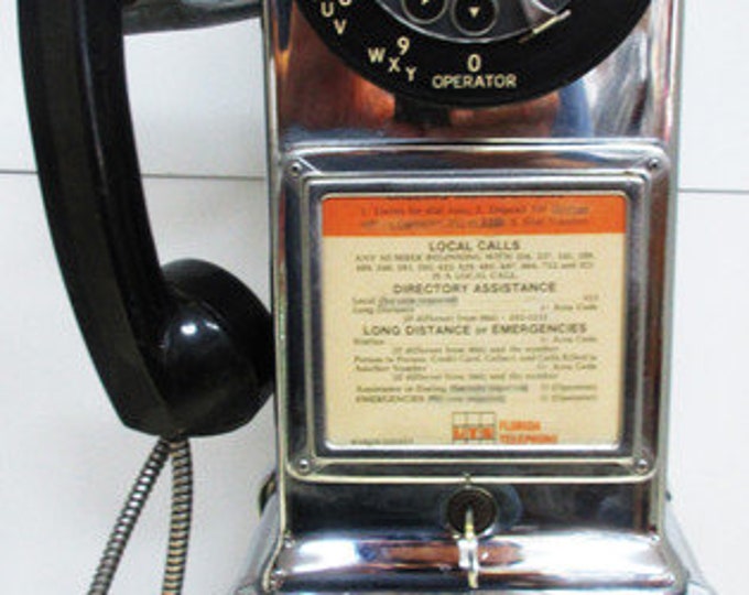 Fully Restored Original Operational Chrome Pay Telephone Only 635.00 ...