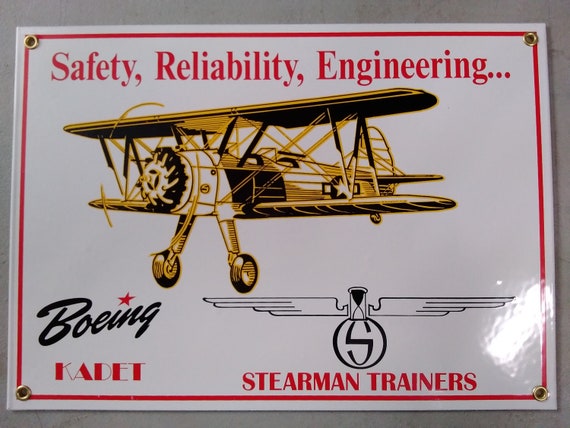 Boeing Kadet Porcelain Sign | Etsy