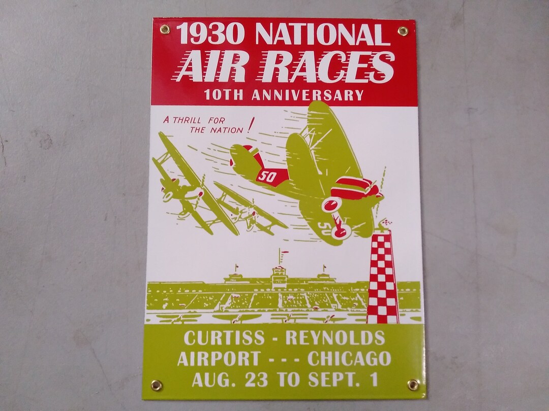 1930 National Air Races Porcelain Sign - Etsy