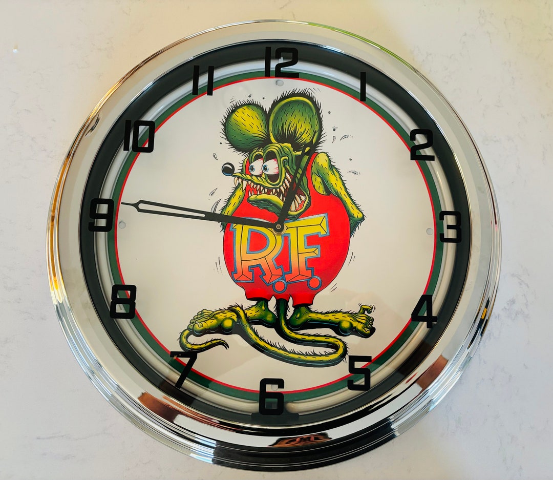 Rat Fink Neon Clock Green - Etsy