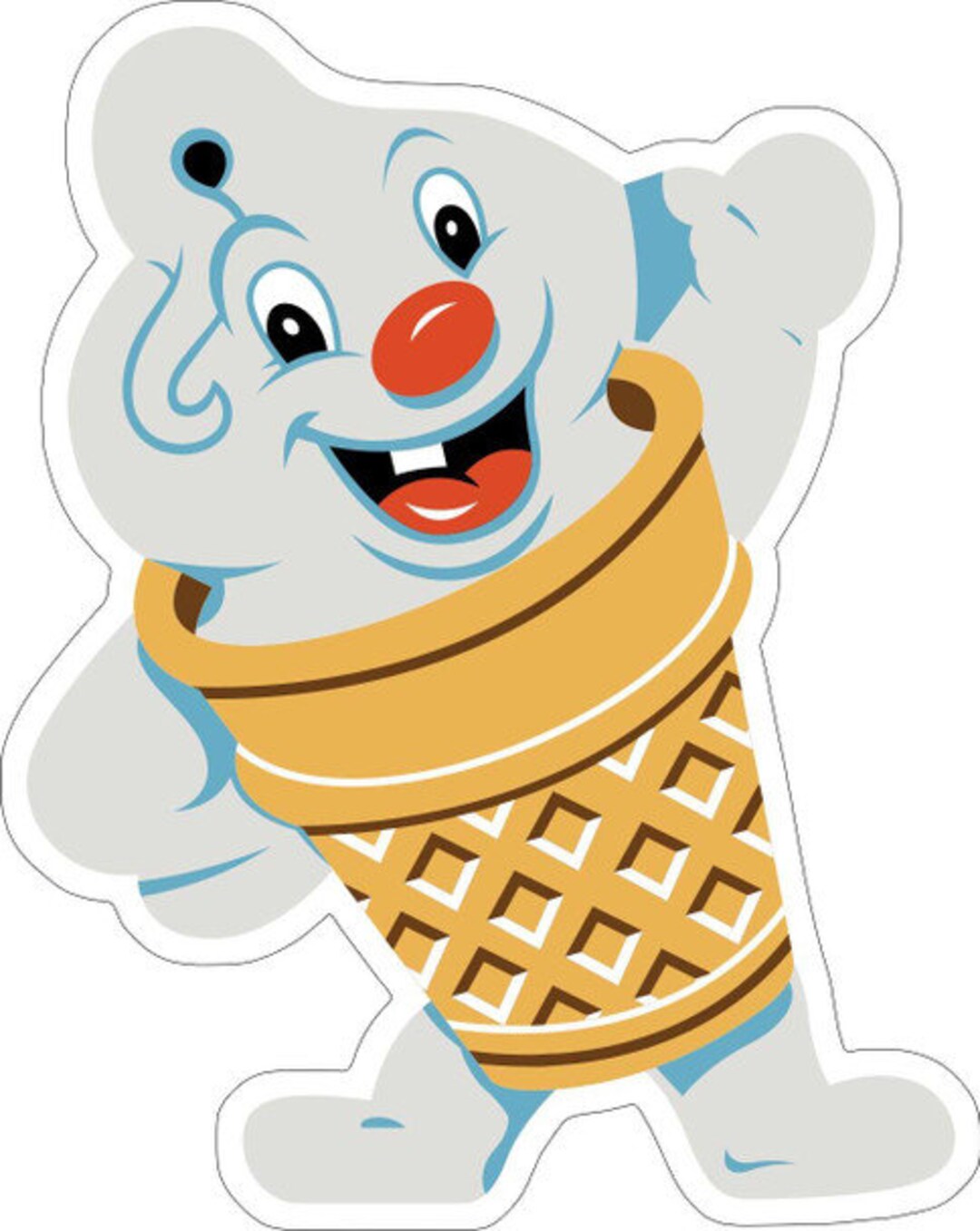 Ice Cream Cone Man Laser Cut Metal Advertising Sign - Etsy