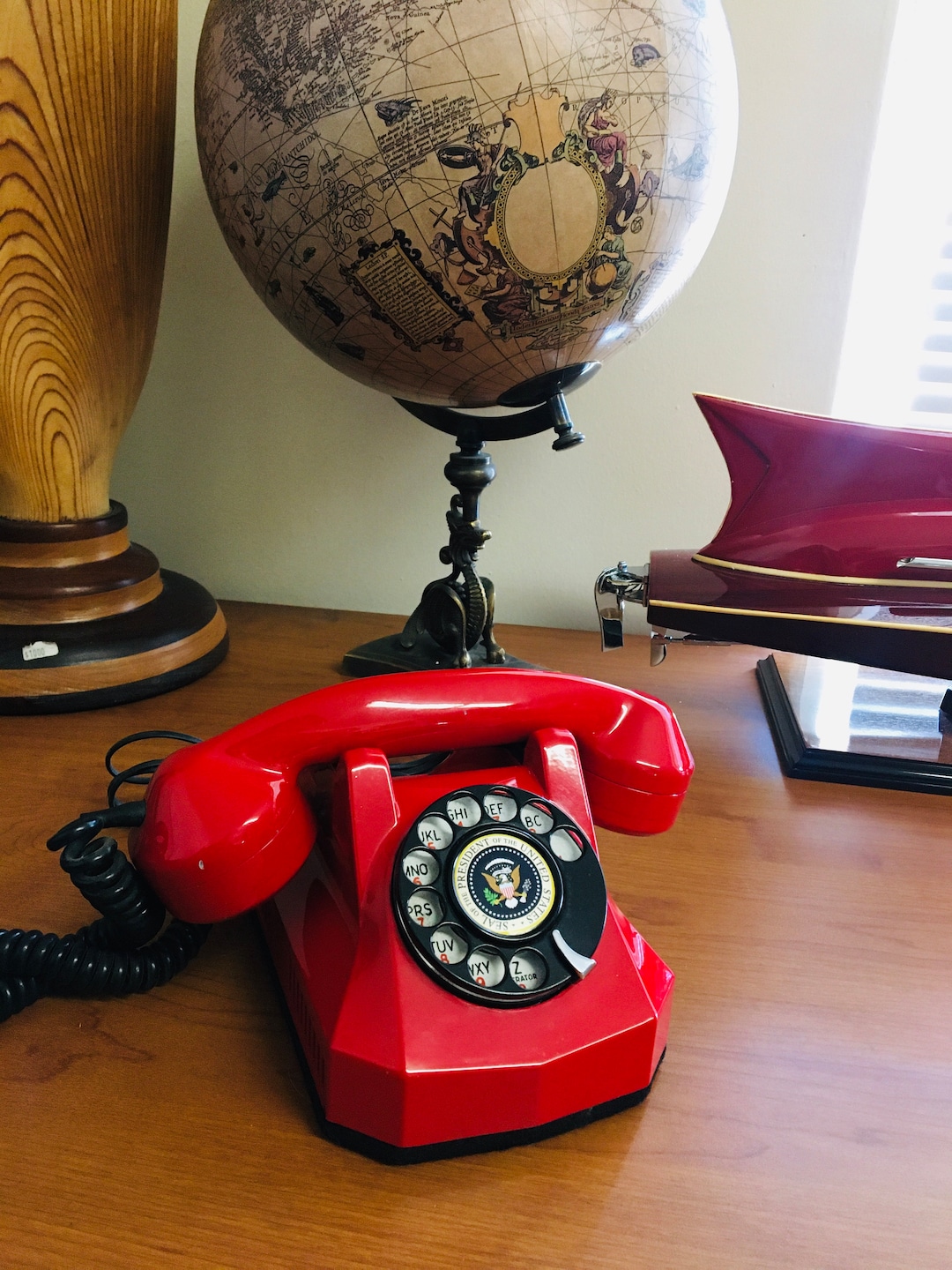 Antique Automatic Electric Red Monophone Telephone AE40 Restored ...