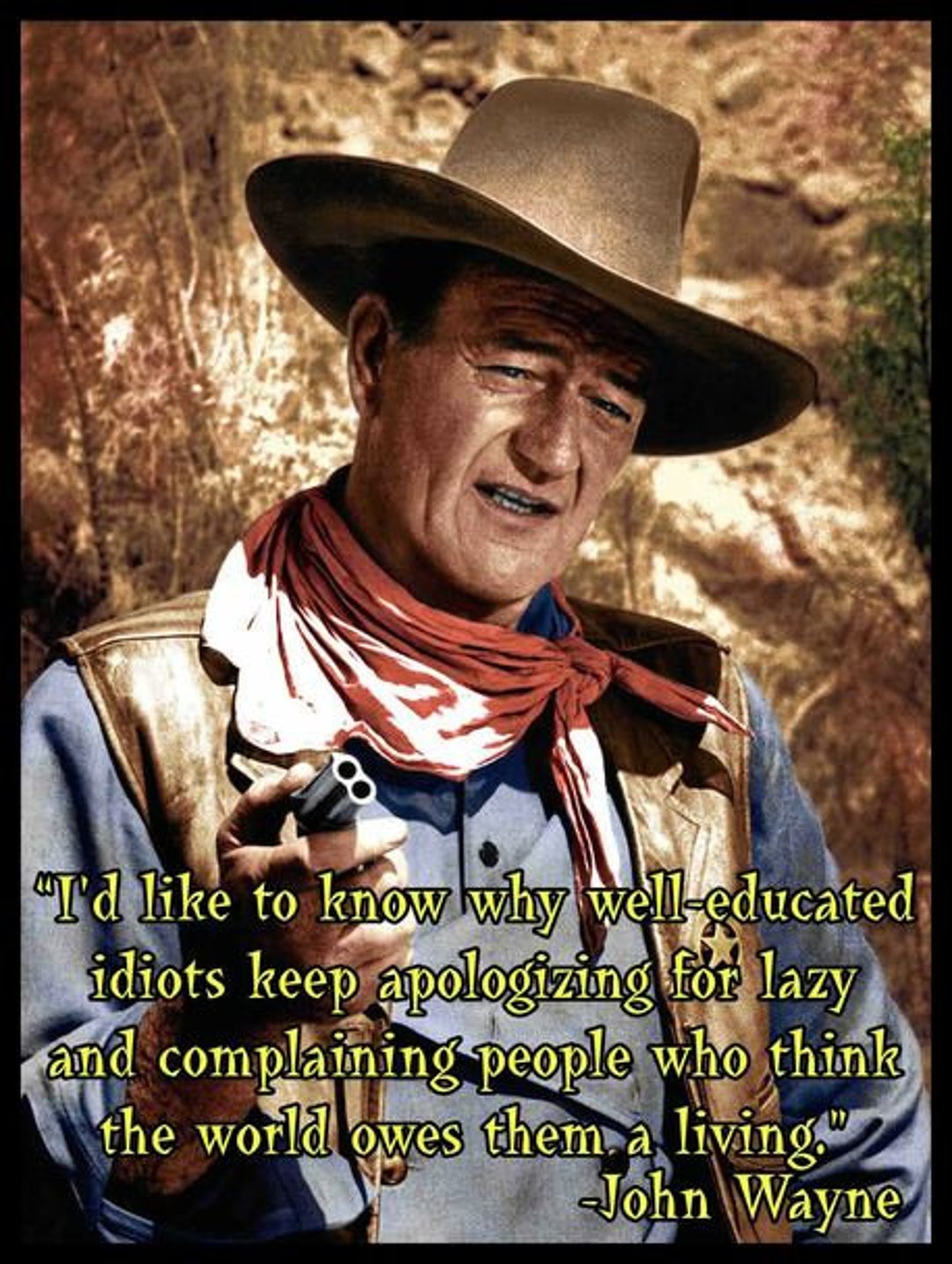 John Wayne Quote Metal Sign - Etsy