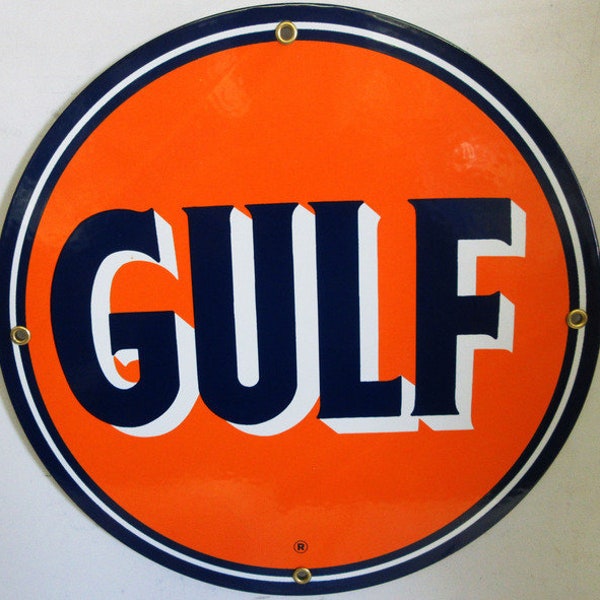 Gulf Oil Metal Sign - Etsy