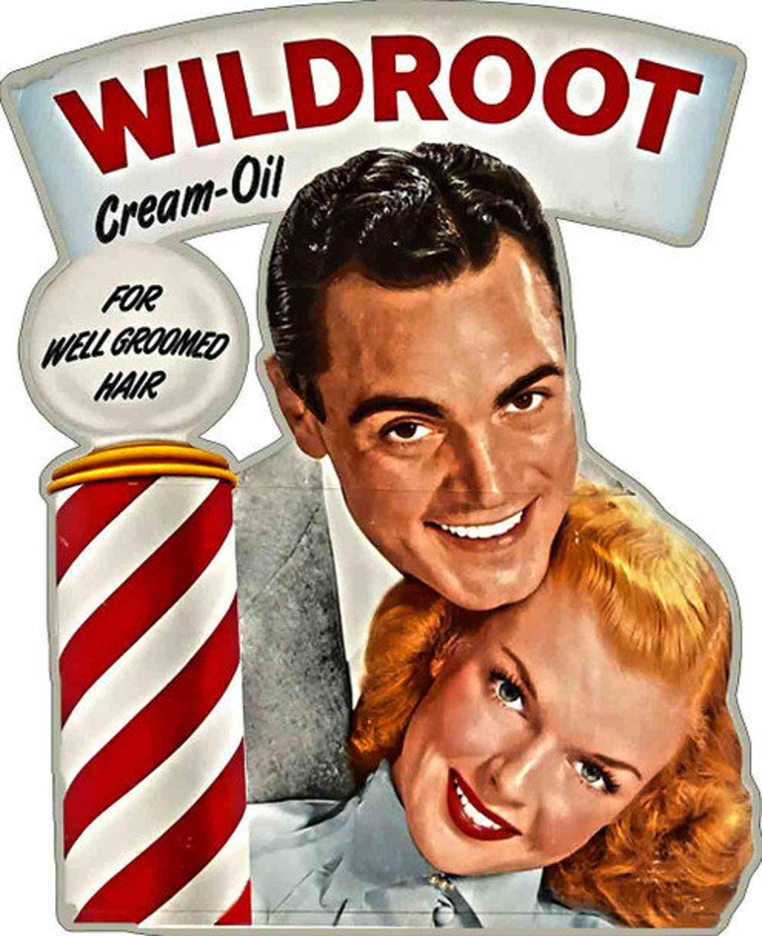 Wildroot Cream Store Display Laser Cut Advertisement Metal Sign - Etsy