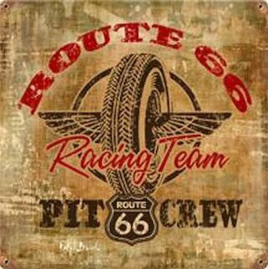Route 66 Racing Team Metal Sign - Etsy