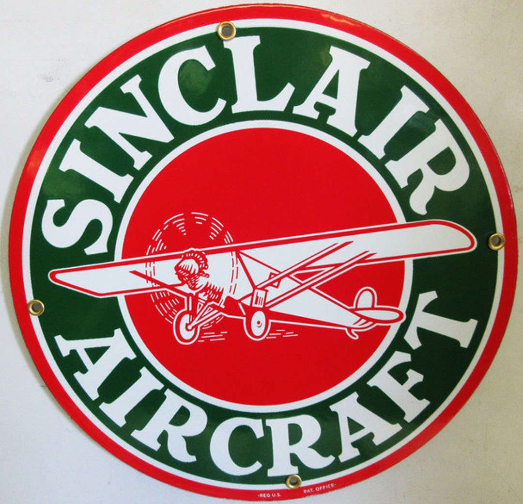 Sinclair Aircraft 14"round Metal Sign - Etsy