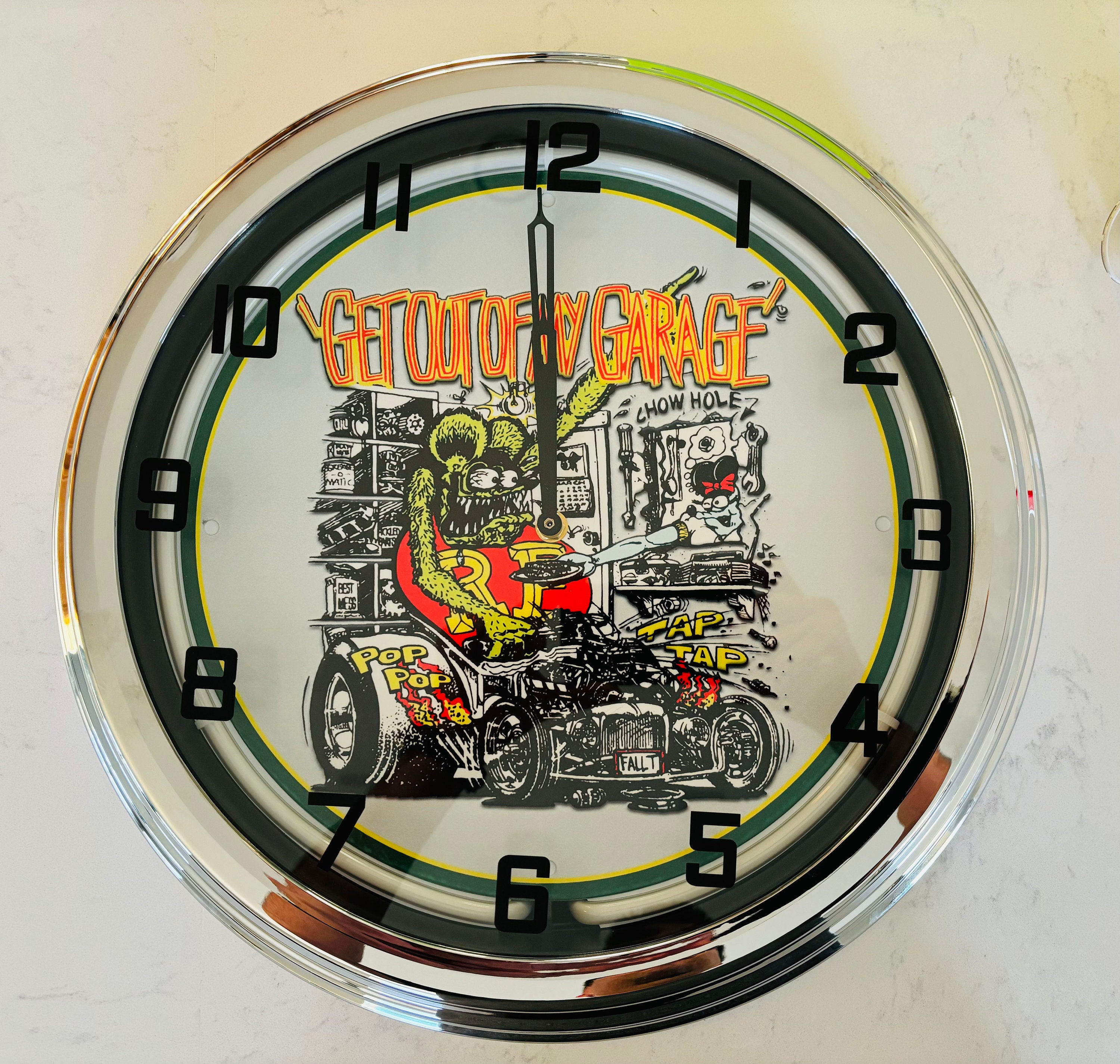 Rat Fink Neon Clock Green - Etsy