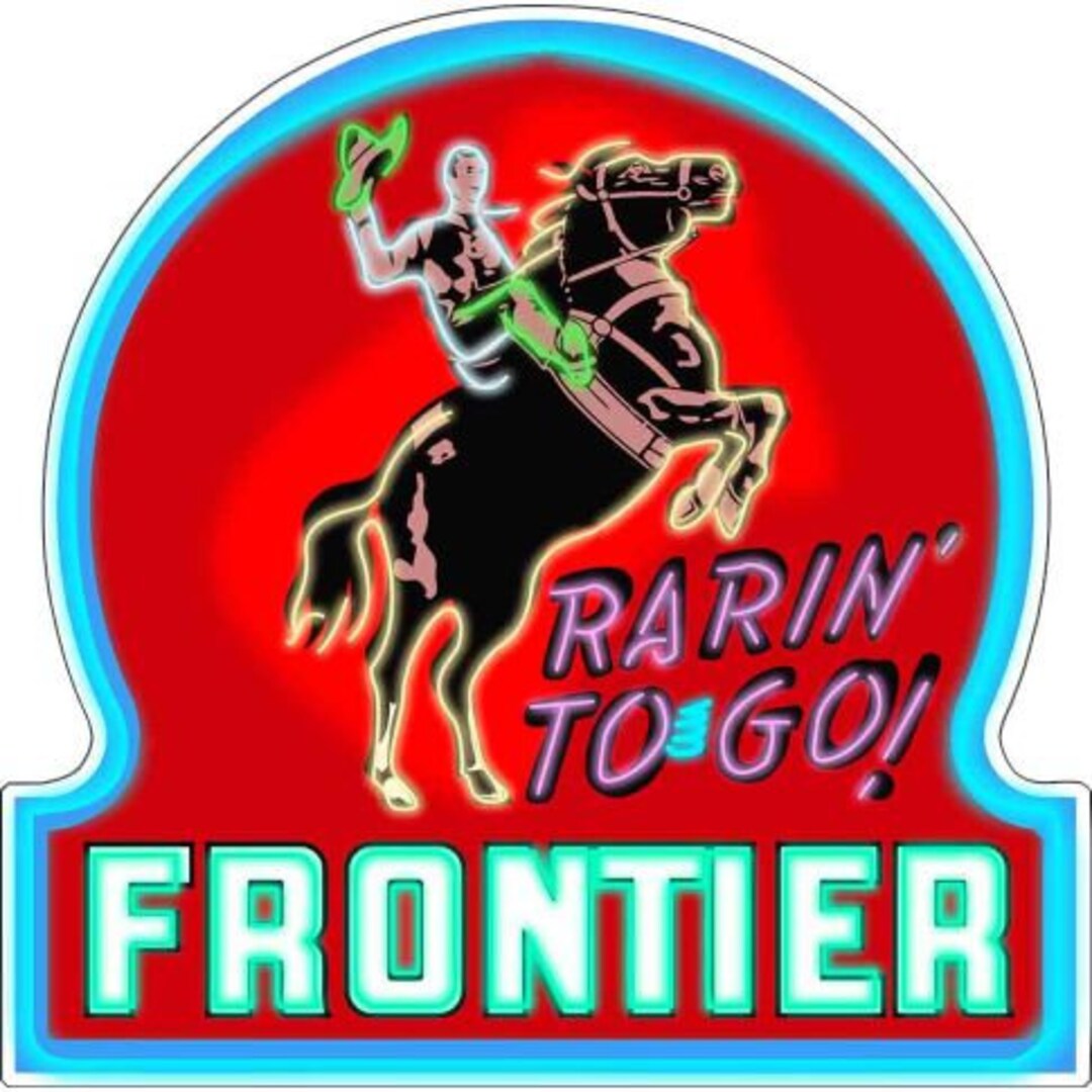 Frontier Gasoline Neon Laser Cut Metal Sign ( Not Real Neon ) - Etsy