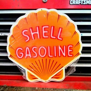 Shell Gasoline Neon Image Laser Cut Metal Advertising Sign (not Real ...