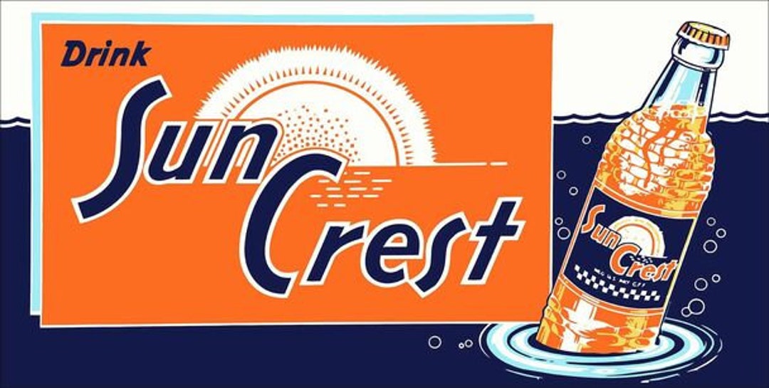 Suncrest Soda Advertisement Metal Sign - Etsy