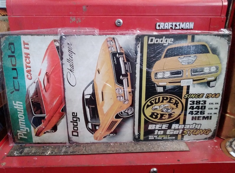 Mopar Metal Signs 3 Pcs Pack Garage Signs - Etsy