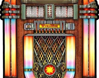 Wurlitzer Jukebox by Michael Fishel Metal Sign - Etsy
