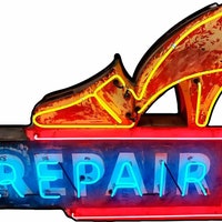 Shoes Neon Sign, Custom LED Pop Art, Shoe With Laces Neon Art, Night ...