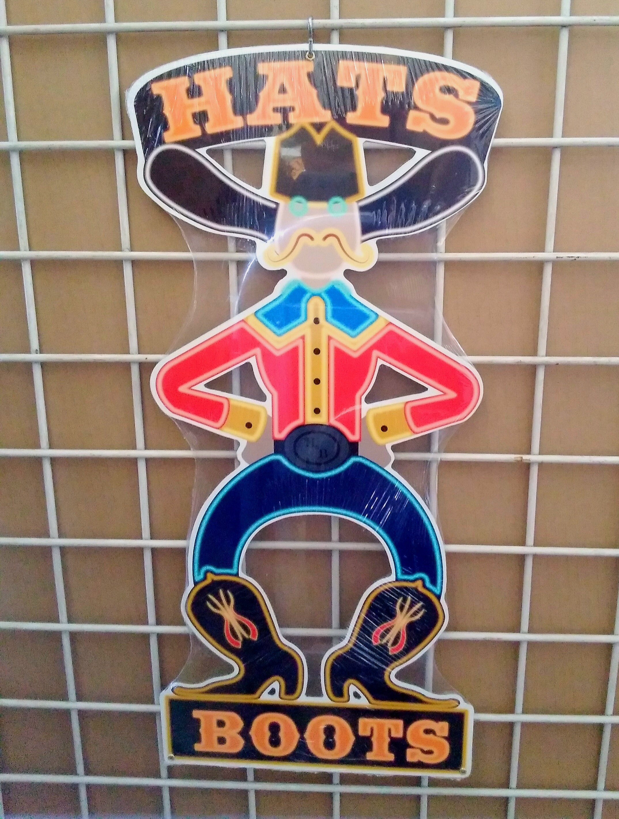 Hats & Boots Cowboy Faux Neon Plasma Cut Metal Sign - Etsy