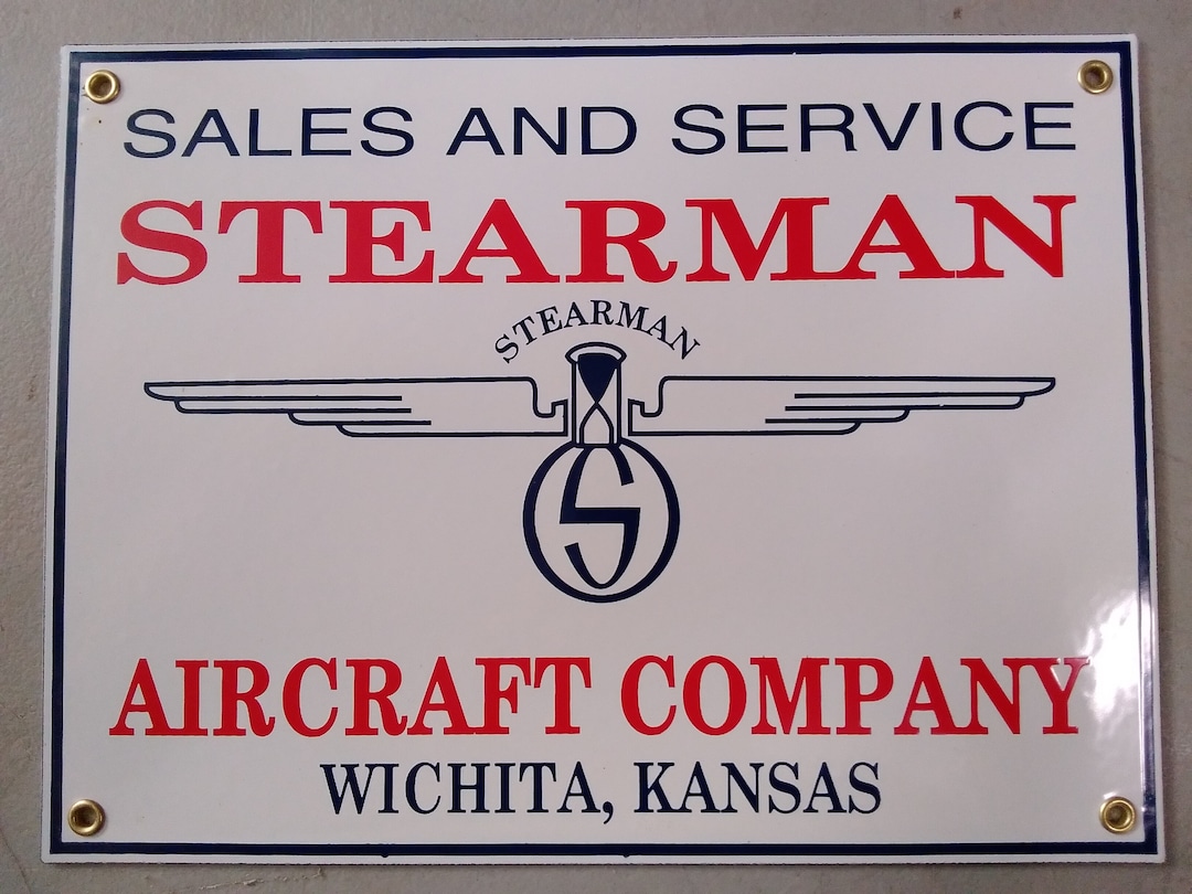 Stearman Aircraft Porcelain Sign - Etsy