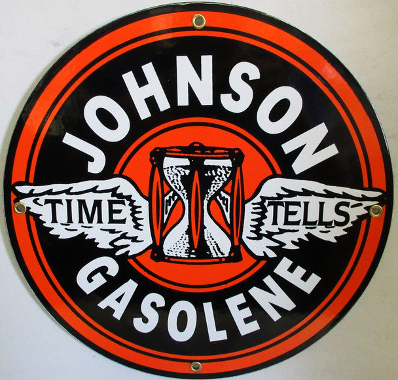 Johnson Gasolene 12 New Round Porcelain Metal Sign - Etsy