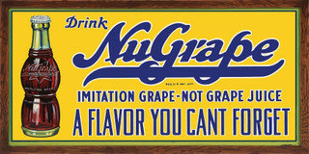 Nugrape Soda Metal Advertising Sign - Etsy