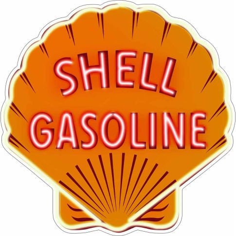 Shell Gasoline Neon Image Laser Cut Metal Advertising Sign not Real ...