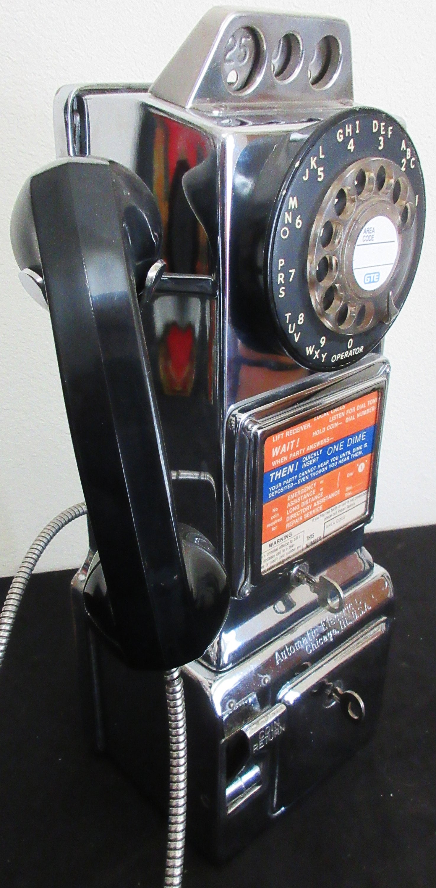 Vintage Pay Telephone, Circa 1950's Fully Restored NO RINGER 750.00 No ...