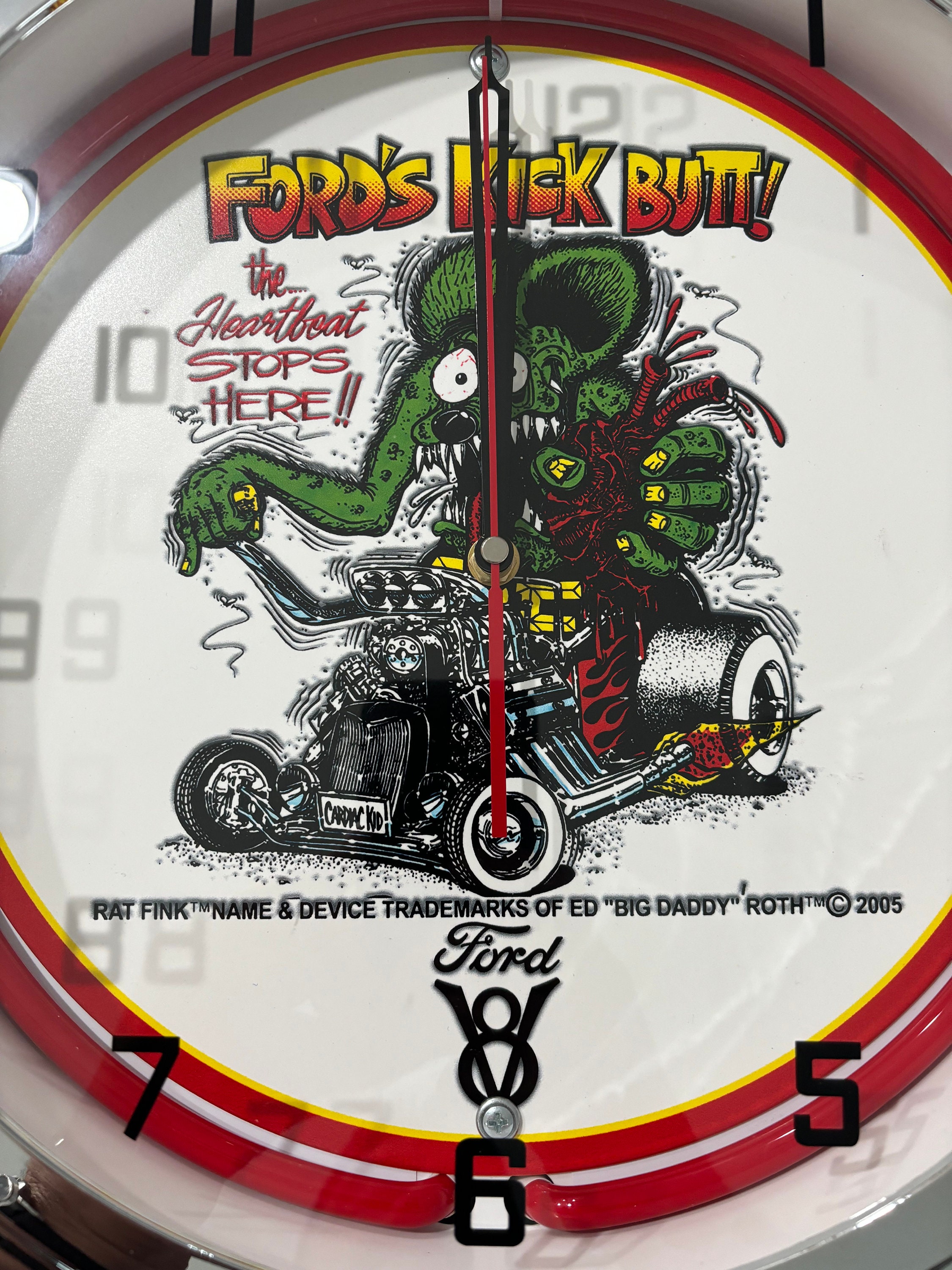 Rat Fink Neon Clock Ford - Etsy