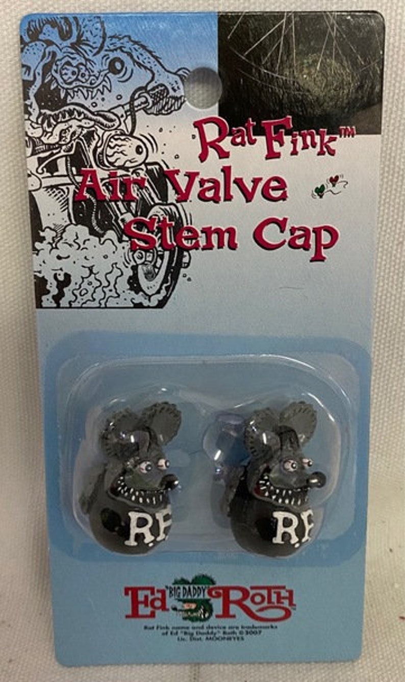 Rat Fink Air Valve Caps Gray - Etsy