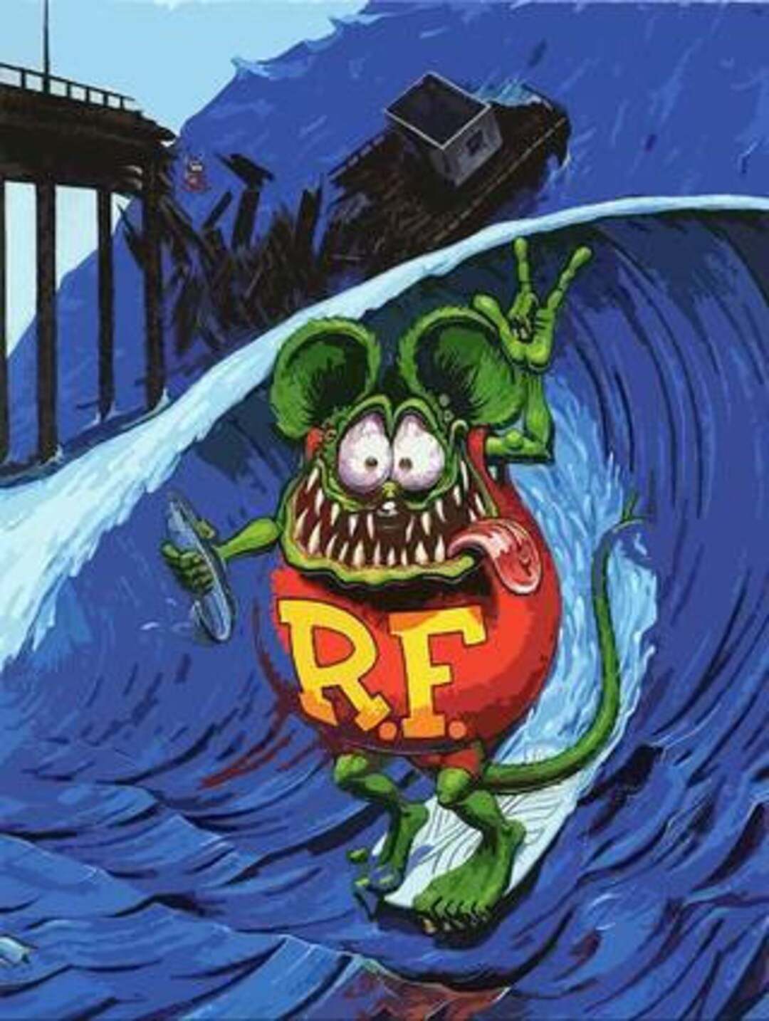 Rat Fink Surfer Metal Sign - Etsy