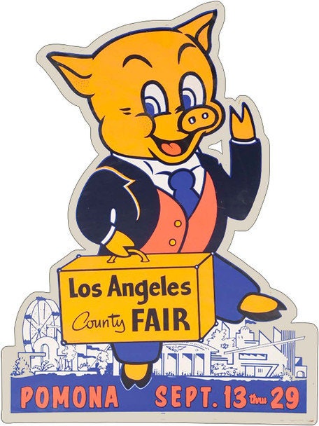 Metal Advertising Sign LA County Fair Pig Laser Cut - Etsy