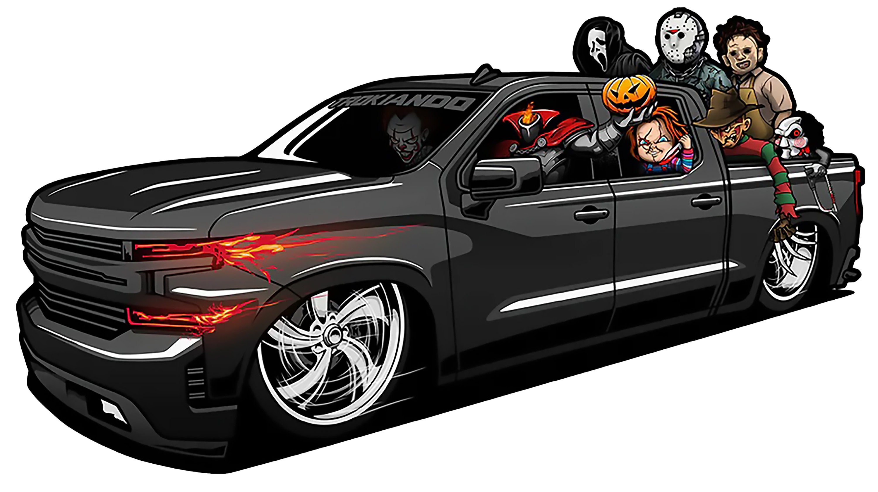 Halloween Characters/ Chevy Pick-up Laser Cut Metal Sign - Etsy