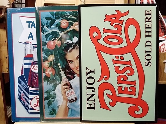 Pepsi-cola 3pcs Pack Metal Signs Made in the Usa - Etsy