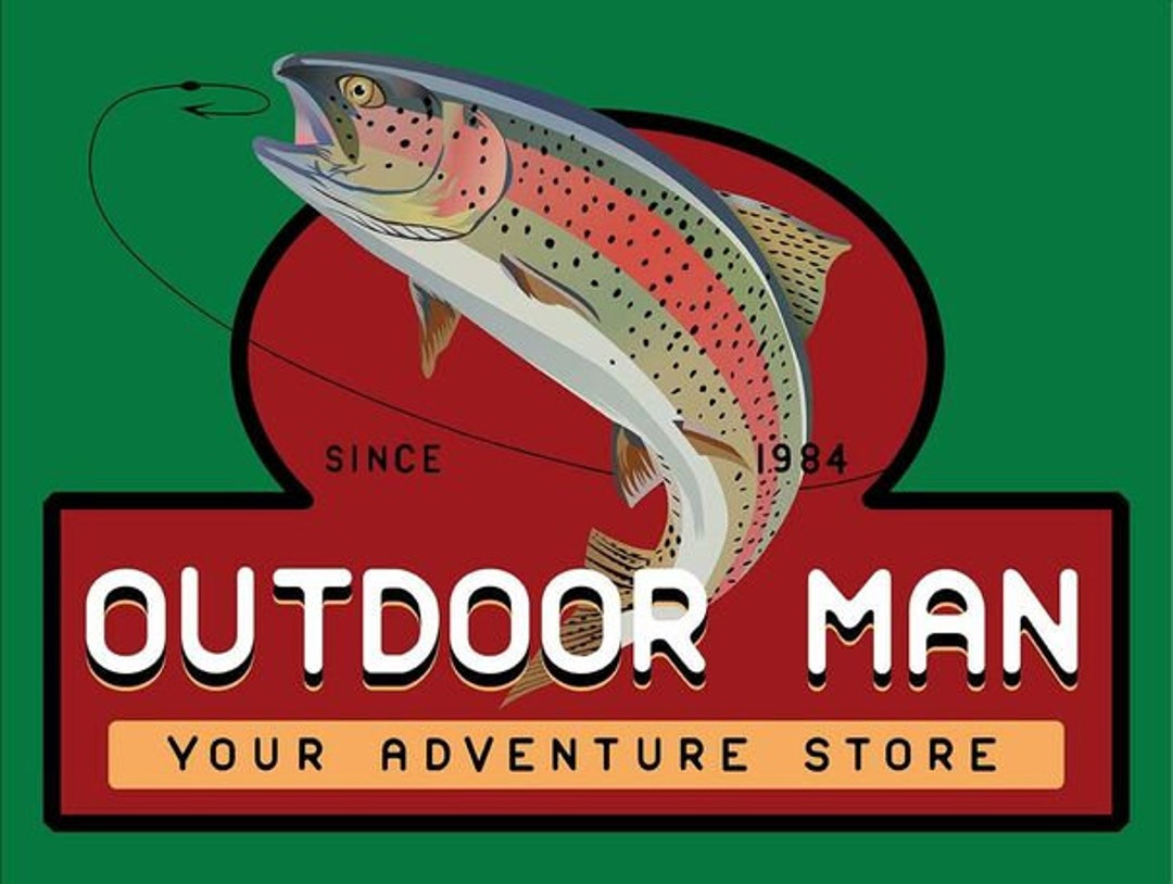 Outdoor Man Advertising Metal Sign - Etsy Canada