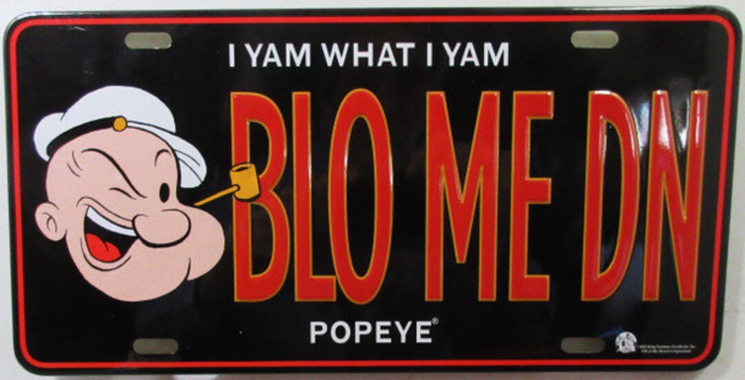 Popeye-blo ME DN plate - Etsy