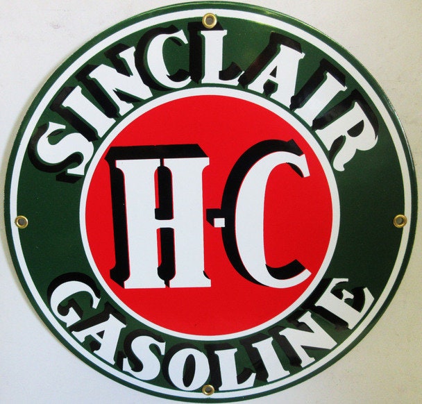Sinclair H-C Gasoline 12 New Round Porcelain Metal Sign - Etsy