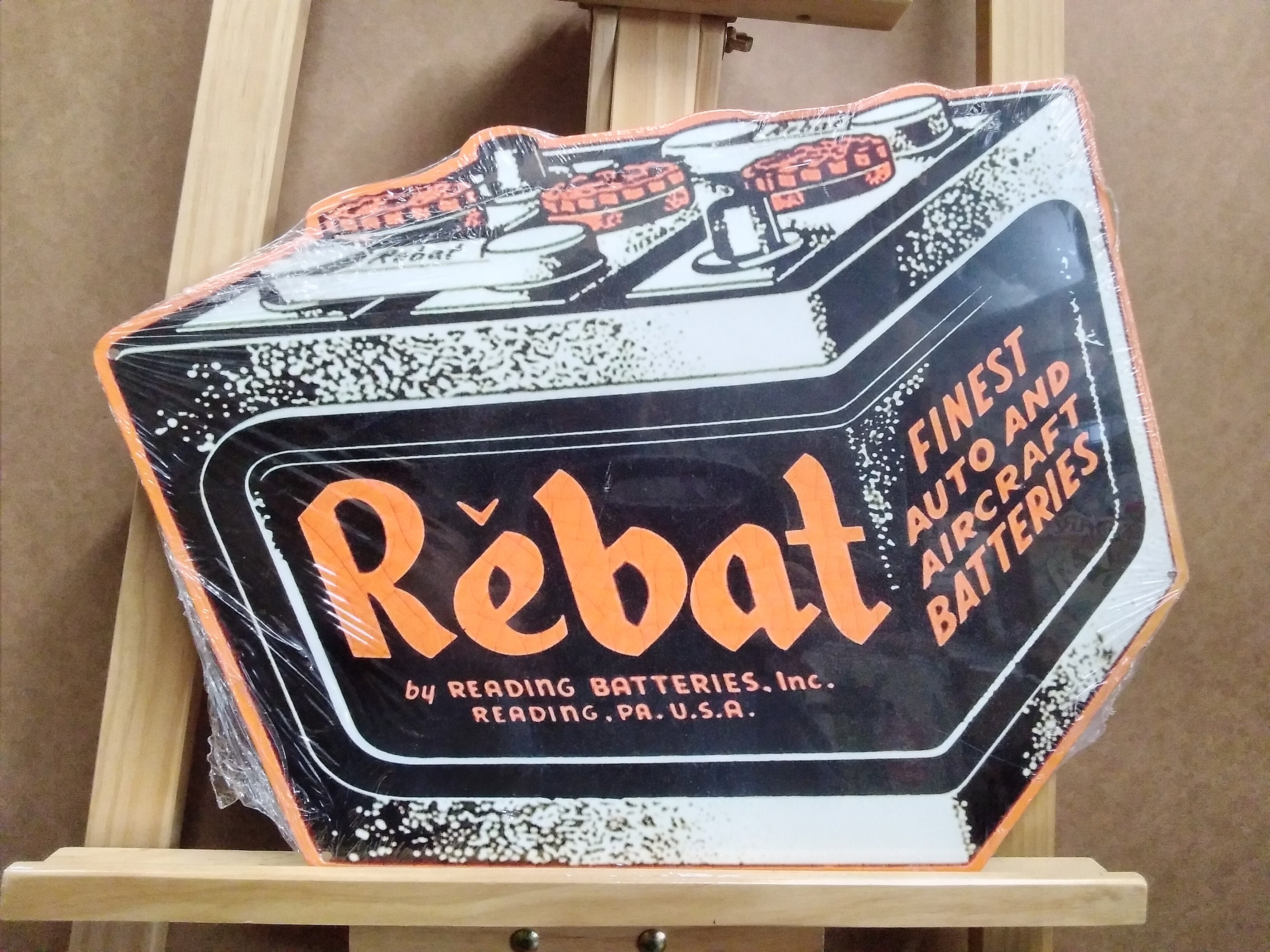 Ventage Rebat Battery Metal Sign - Etsy