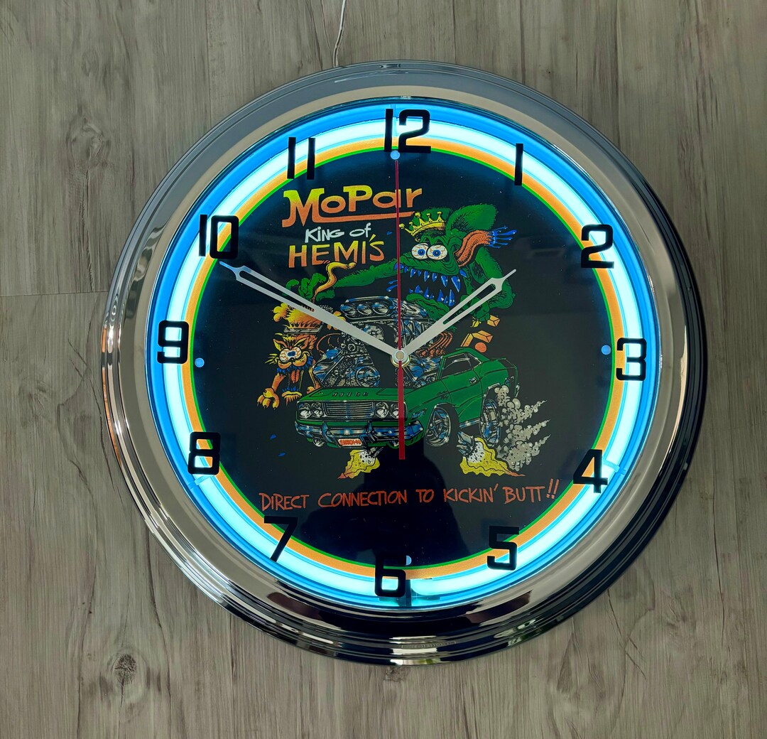 Rat Fink Neon Clock King of the Hemi S - Etsy