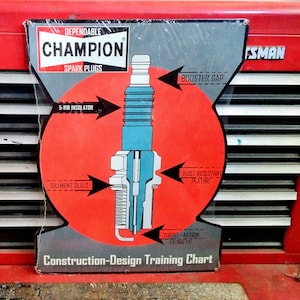 Champion Spark Plug Laser Cut Metal Advertisement Sign 18x14 - Etsy