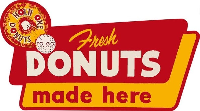 Fresh Donuts Advertising Laser Cut Metal Sign - Etsy