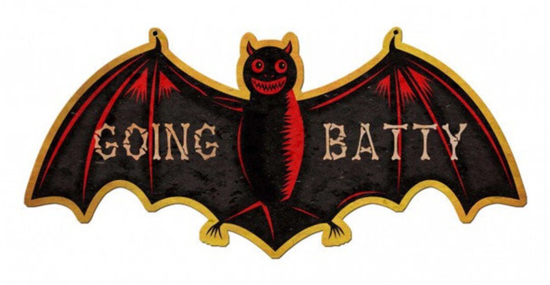 Going Batty Bat Plasma Cut Metal Sign - Etsy