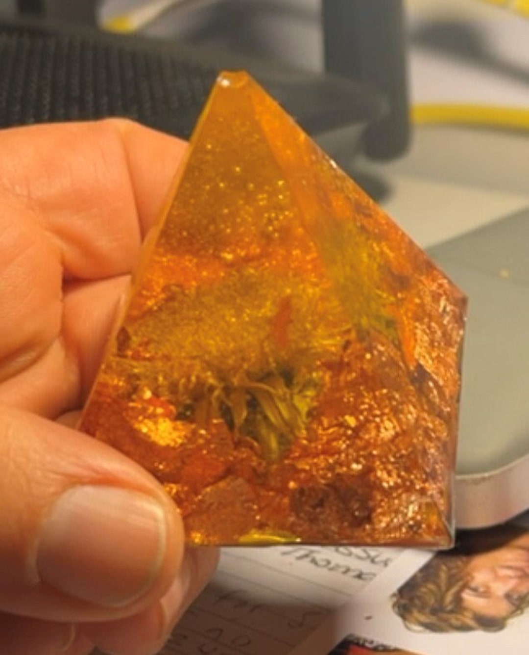 Dandelion in Resin Pyramid - Etsy