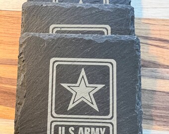 Us Army Slate Coasters - Etsy
