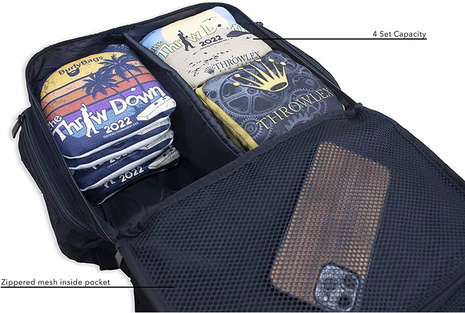Burly Bags Cornhole Backpack: Cooler, Reinforced Straps, 16-24 Bag ...