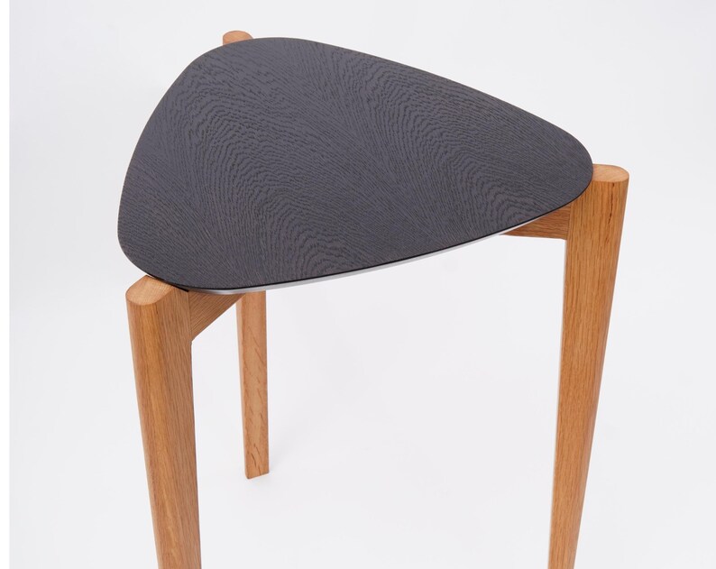 Triangle Oak End Table Farmhouse Style Wooden Middle Table - Etsy