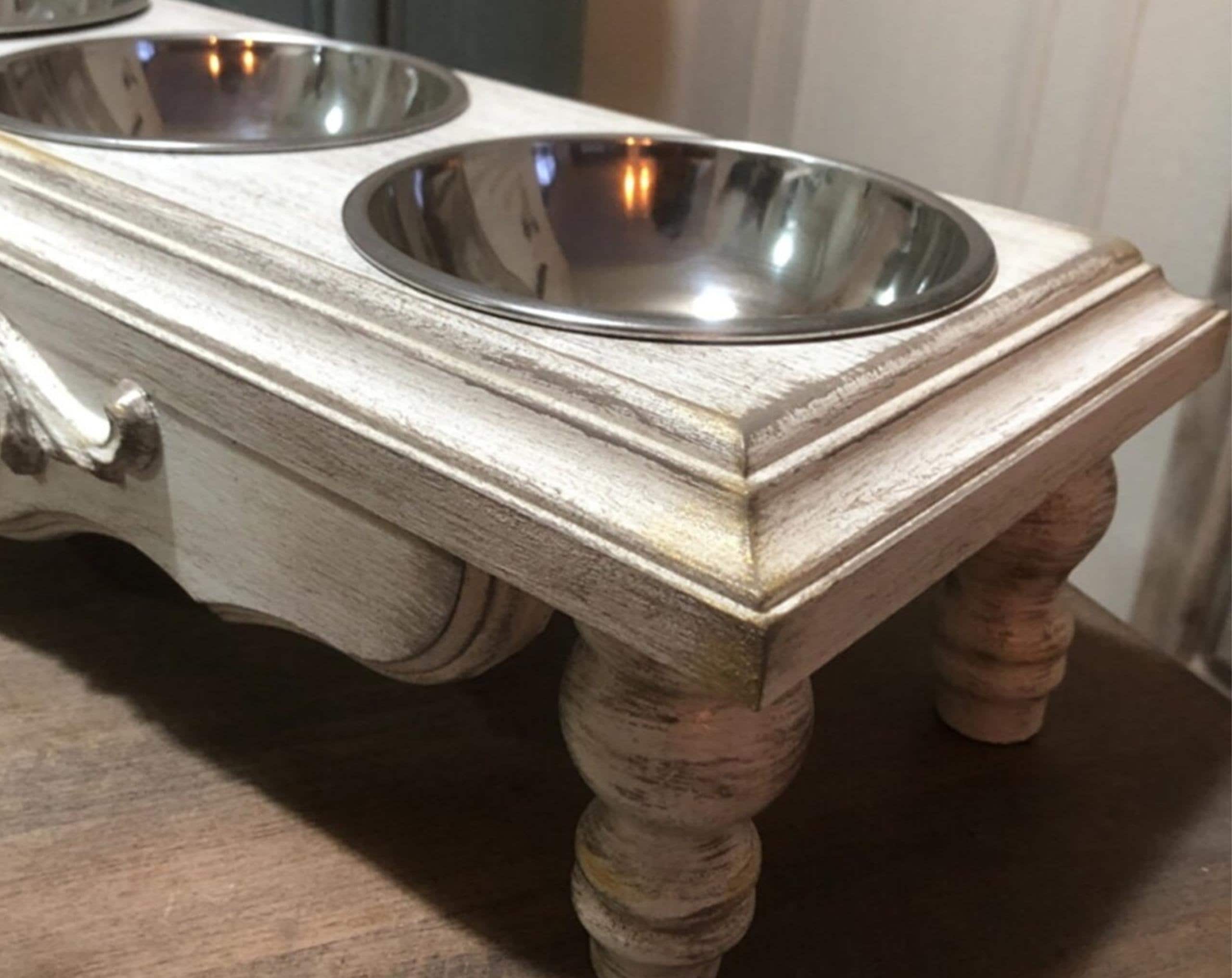 Cat Feeding Food Bowl Stand3 Bowl Elevated Cat Feederraised - Etsy