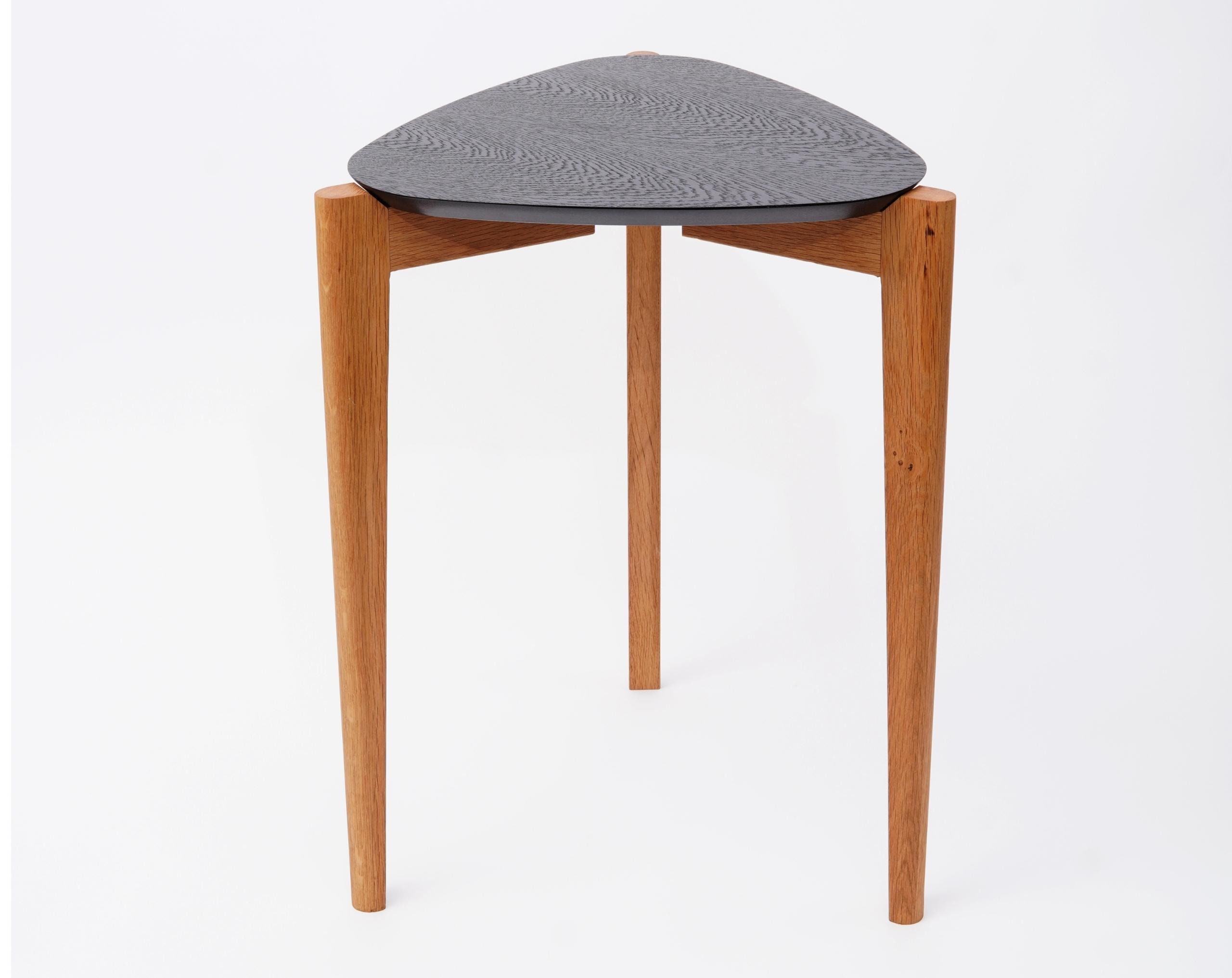 Triangle Oak End Table Farmhouse Style Wooden Middle Table - Etsy