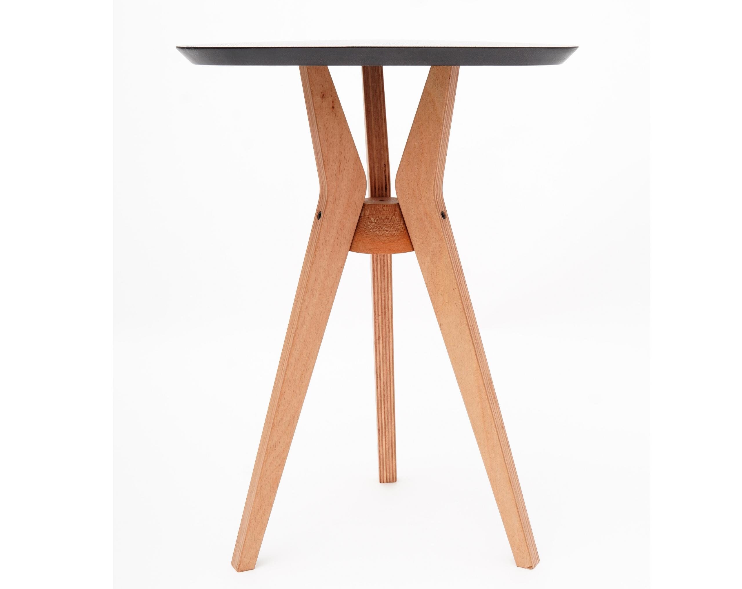 Oak Triangle Corner Table Solid Wood End Table Cross Legs - Etsy