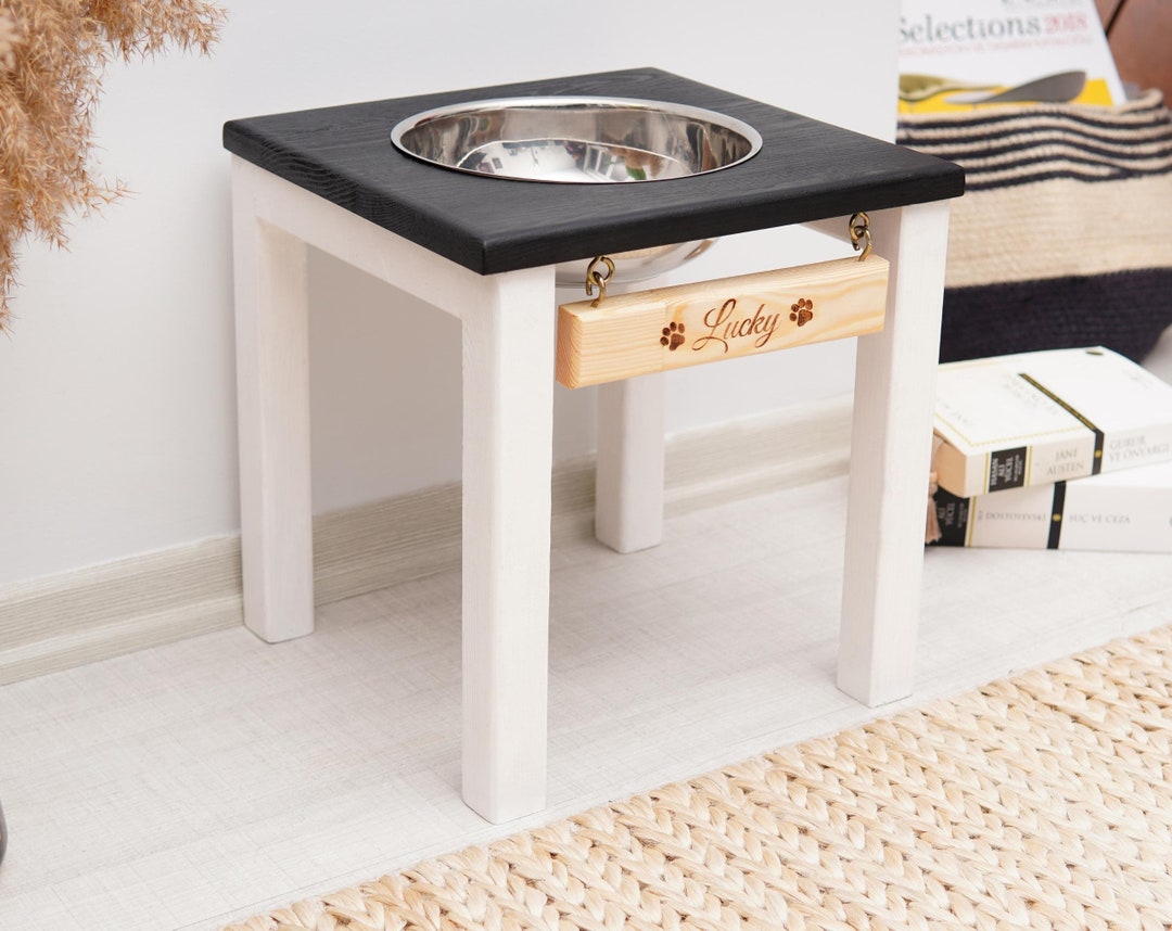 Personalized Elevated Dog Bowl Stand, Pet Accessories, Large Dog ...
