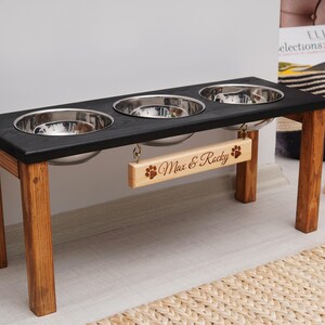 Custom 3 Bowl Feeding Stand,pet Feeder,food Station, Raised Dog Bowl ...