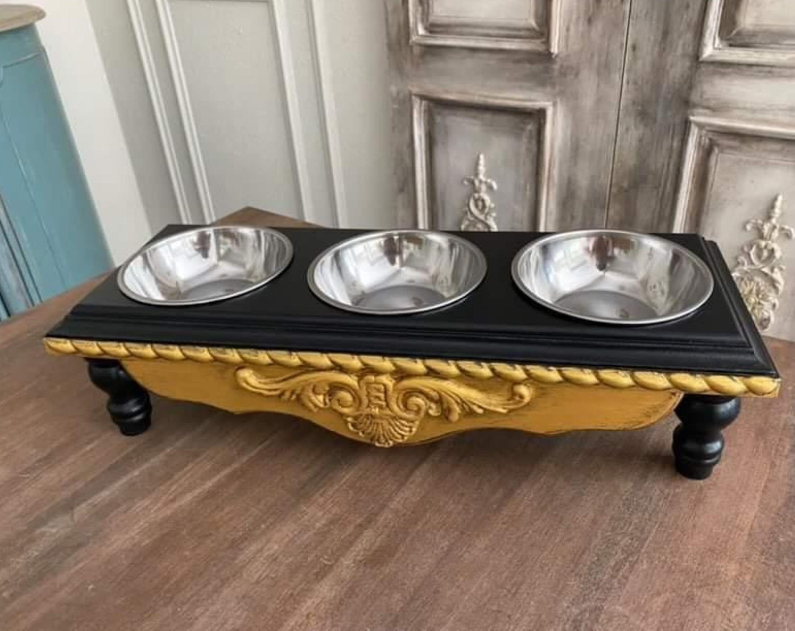 Raised Small Dog Bowl,pet Feeder,custom Modern Elevated Dog Bowl Stand ...