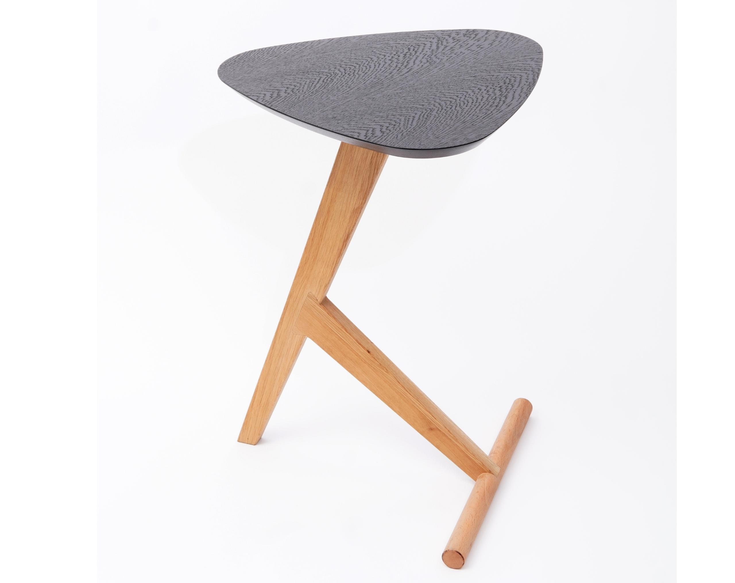 Black Wood Triangle Corner Table Y Legs Wooden End Table - Etsy